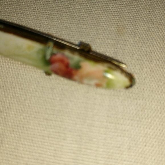 Vintage Enamel Painted Pin | Jewelry | Vintage Enamel Painted Roses Bar ...